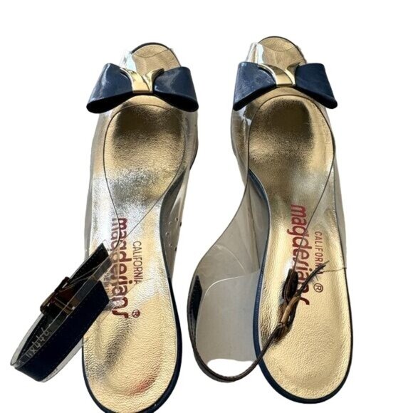 Magdesians | Shoes | Vintage Clear Plastic And Leather Sandals By ...